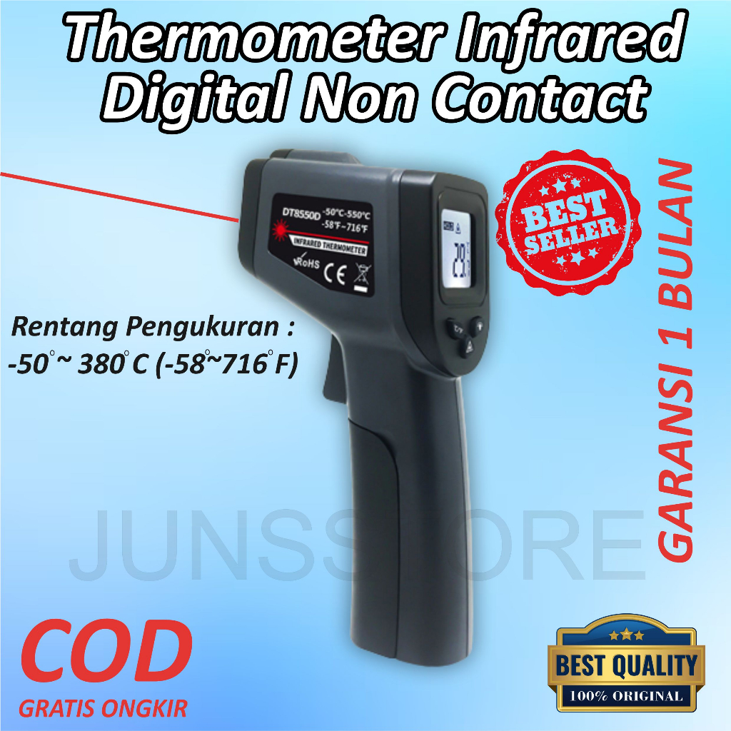 Jual Thermometer 550℃ Infrared Non Contact Industrial Deteksi Suhu ...