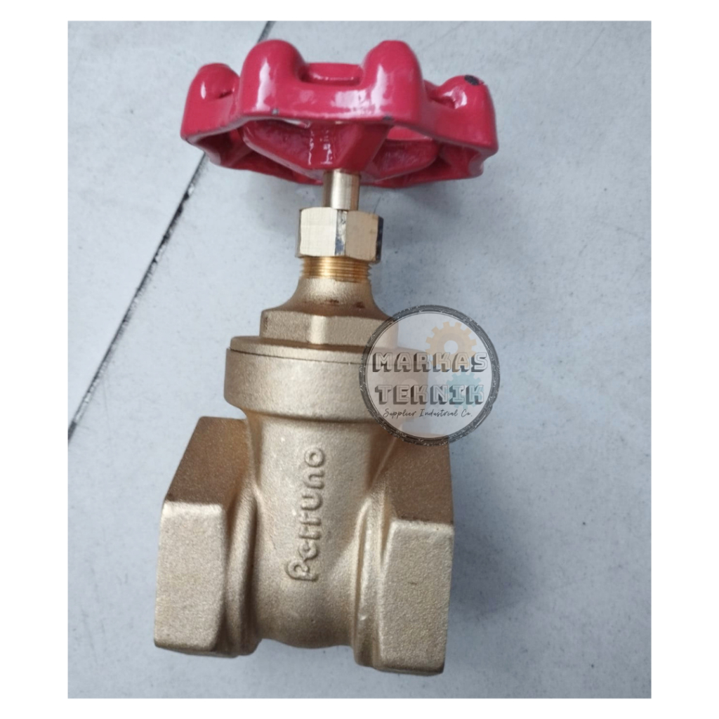 Jual Gate Valve PERRUNO 1 1/2" / Stop Kran Kuningan 1 1/2 Inch PERRUNO | Shopee Indonesia
