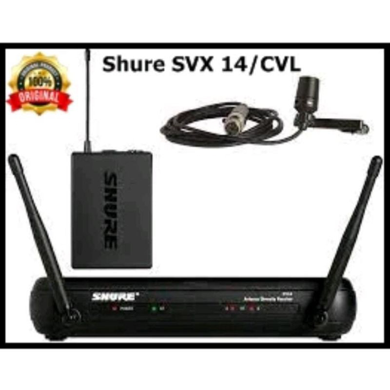 Jual Shure SVX14/SVX 14/CVL Wireless Presenter System Original | Shopee ...