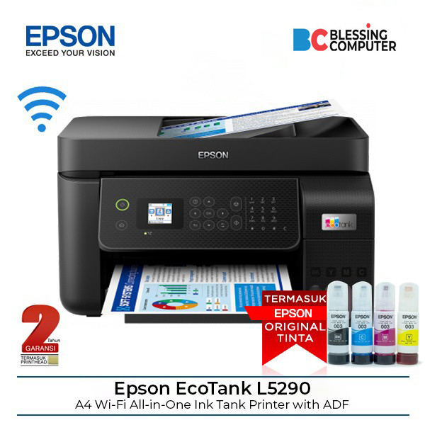 Jual Printer EPSON L5290 EcoTank A4 Wi-Fi Print Scan Copy Fax with ADF ...