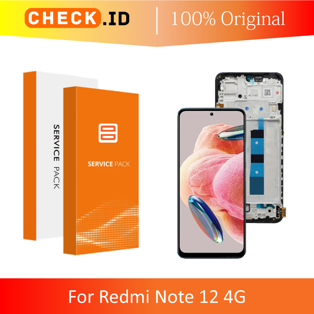 Jual [ CHECK.ID ] LCD + FRAME XIAOMI REDMI NOTE 12 4G ORIGINAL | Shopee ...