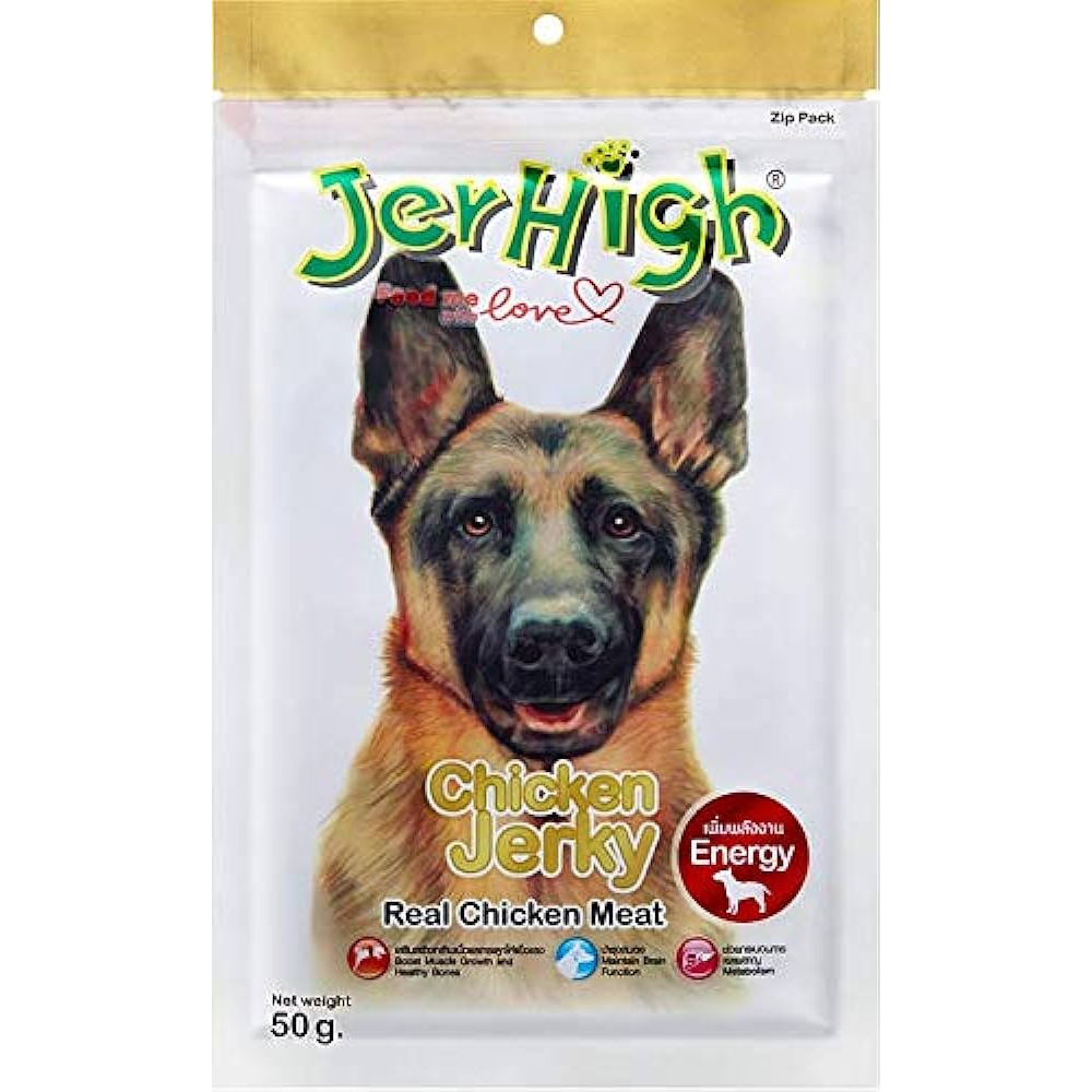 Jual JERHIGH CHICKEN JERKY 50GR DOG SNACK - CEMILAN/SNACK ANJING ...