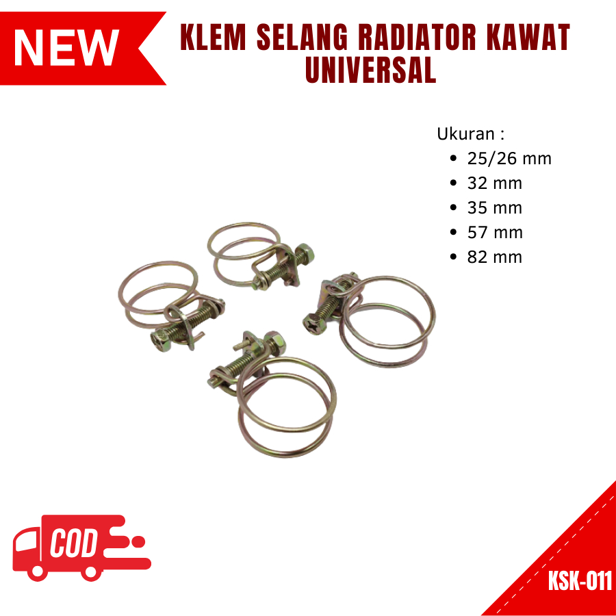 Jual Jual Klem Selang Radiator Kawat Ukuran 25/26 mm 32 mm 35 mm 57 mm ...