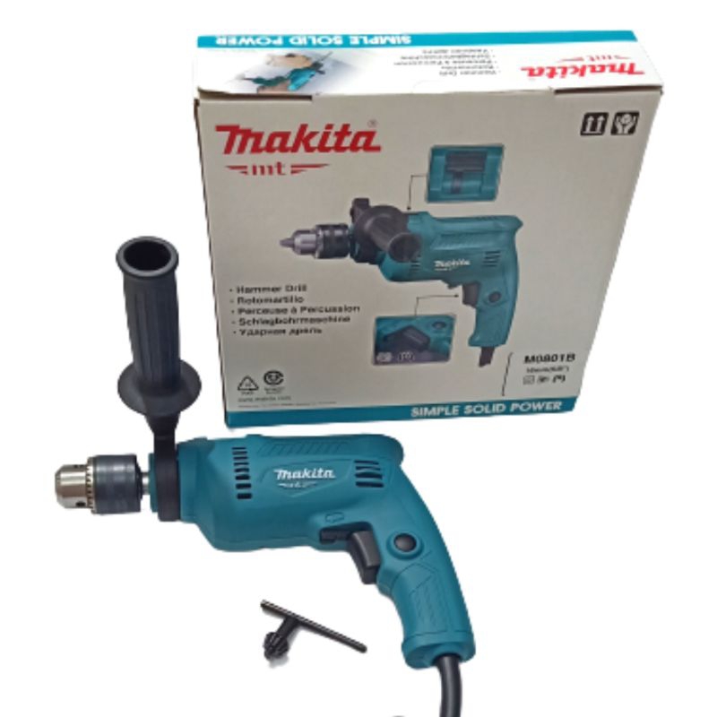 Jual MESIN BOR TANGAN MAKITA 13Mm M0801B /HAMMER DRILL M0801B /MESIN BOR BESI BETON TEMBOK KAYU ...
