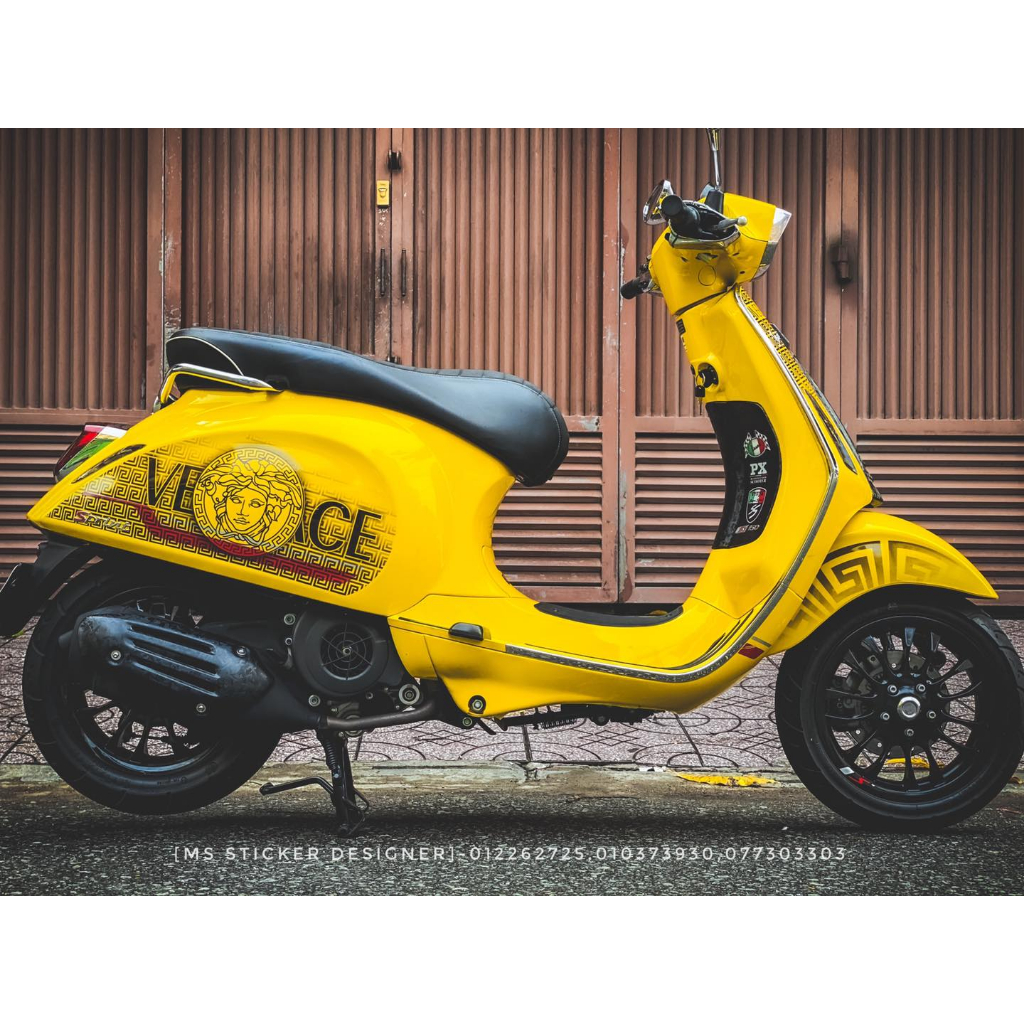 Jual STRIPING CUSTOM VESPA MATIC VERSACE | Shopee Indonesia