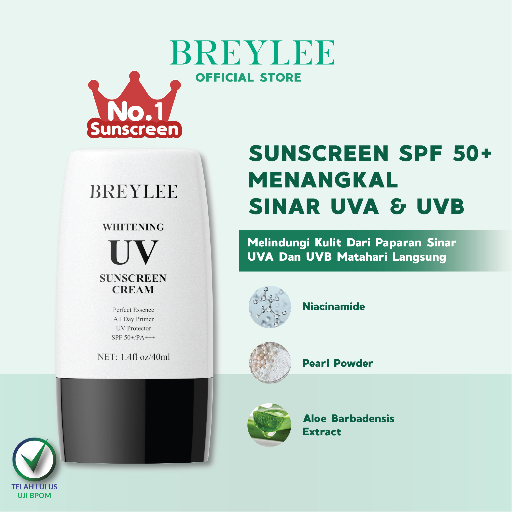 Jual Breylee Whitening UV Sunscreen Cream SPF 50+/PA+++ | Shopee Indonesia