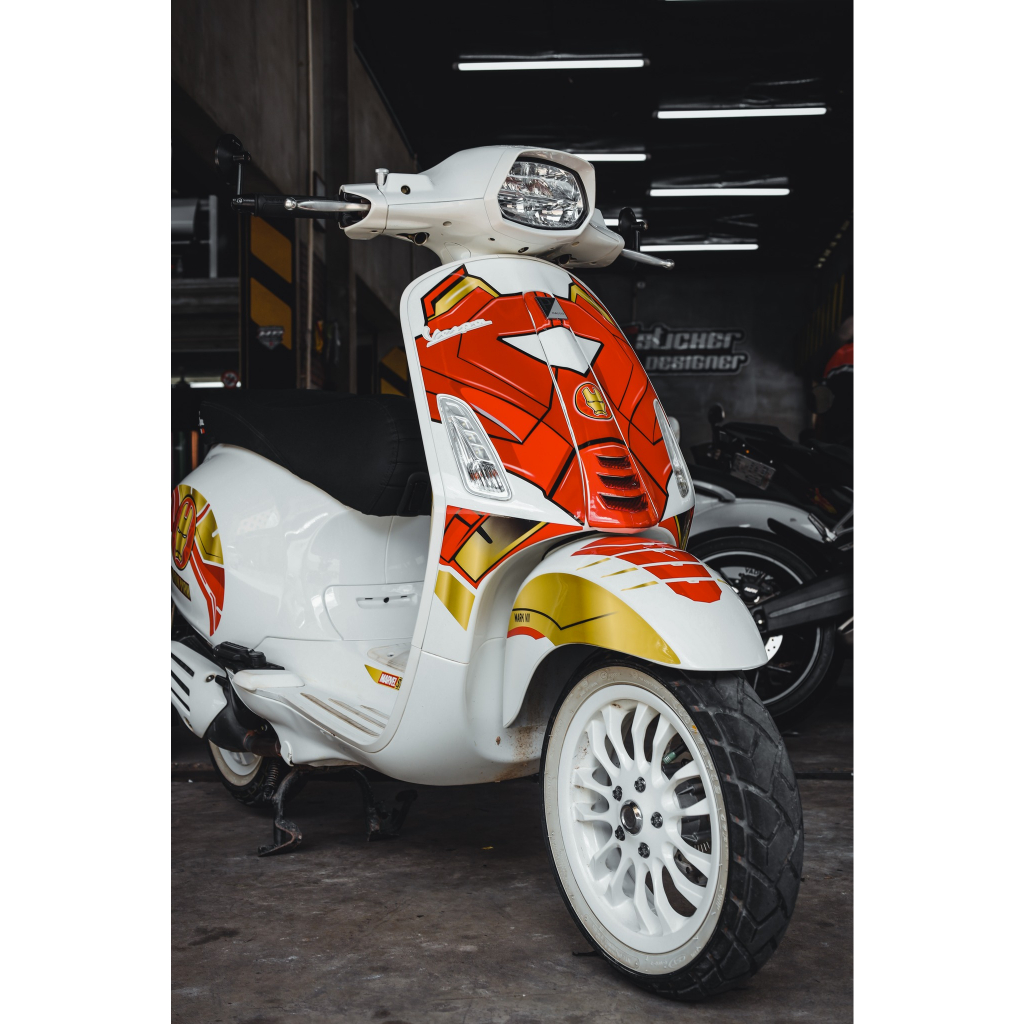 Jual STRIPING CUSTOM VESPA MATIC IRON SUIT | Shopee Indonesia