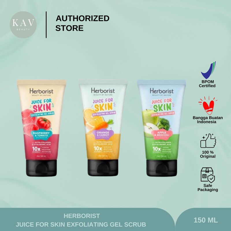 Jual Herborist Juice For Skin Exfoliating Gel Scrub 150ML | Shopee Indonesia