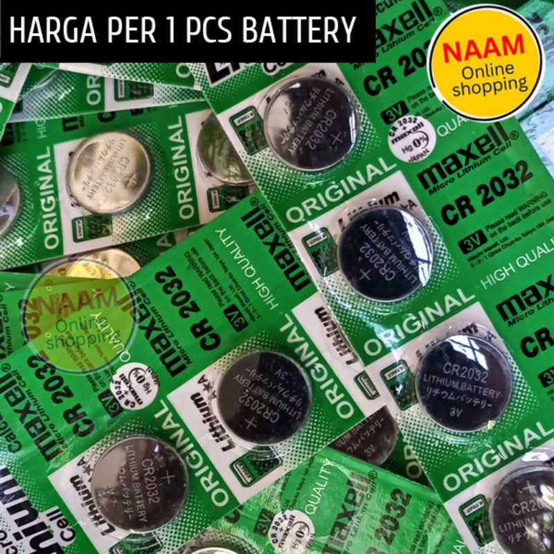 Jual BATERAI CR 2032 - LITHIUM BATTERY CR2032 - BATRE KANCING BUTTON ...