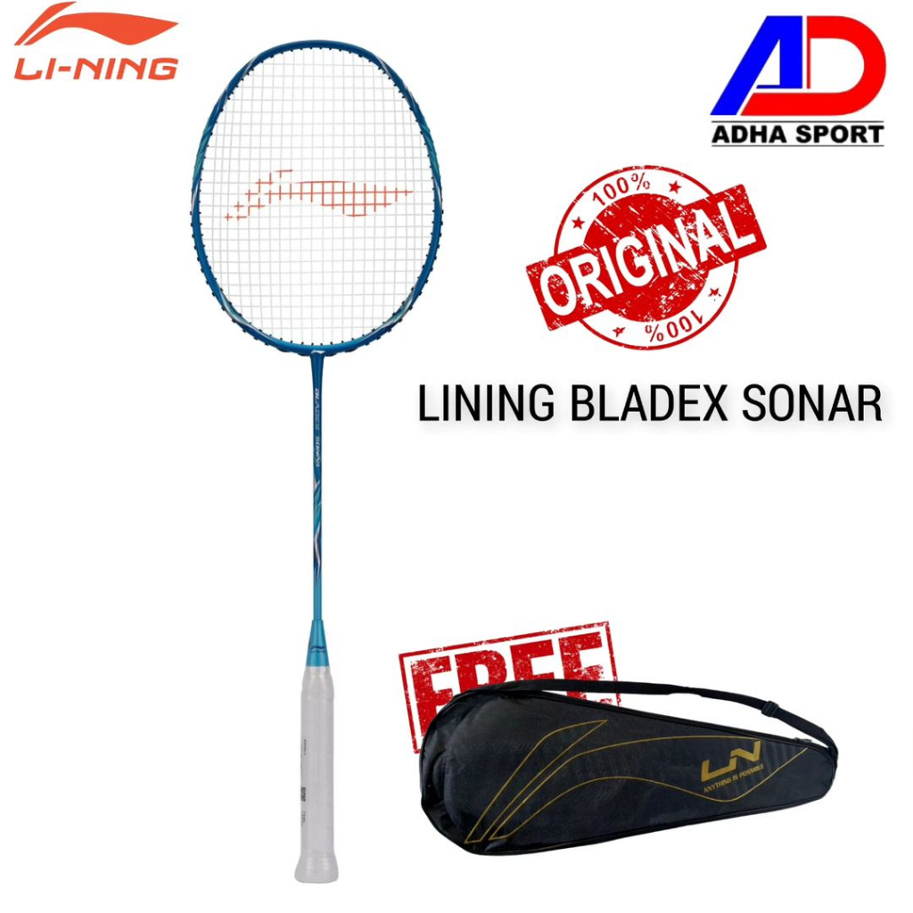 Jual Raket Badminton Lining BladeX Sonar 3U / 4U Original Raket ...
