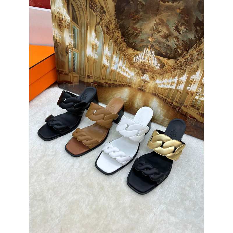 Jual SANDALS HR MS GABY HELL SANDALS FULL LEATHER | Shopee Indonesia