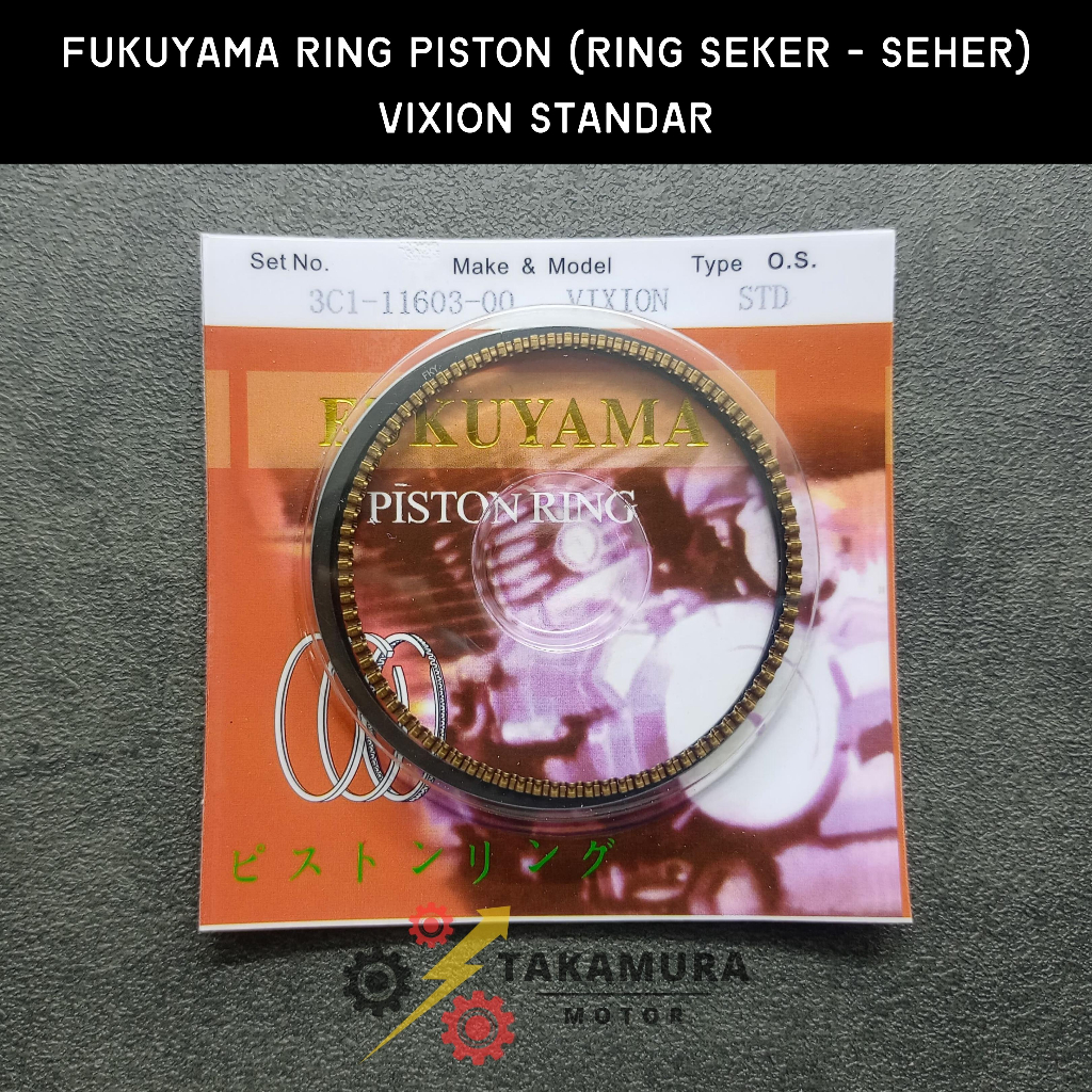 Jual Fukuyama Ring Piston (Ring Seker - Seher) Vixion Standar | Shopee Indonesia