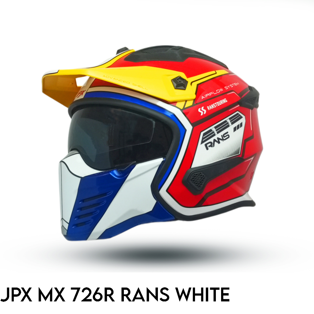 Jual Helm JPX MX 726 R Full Face / Half Face BLACK DOFF / RED / YELLOW ORIGINAL | Shopee Indonesia