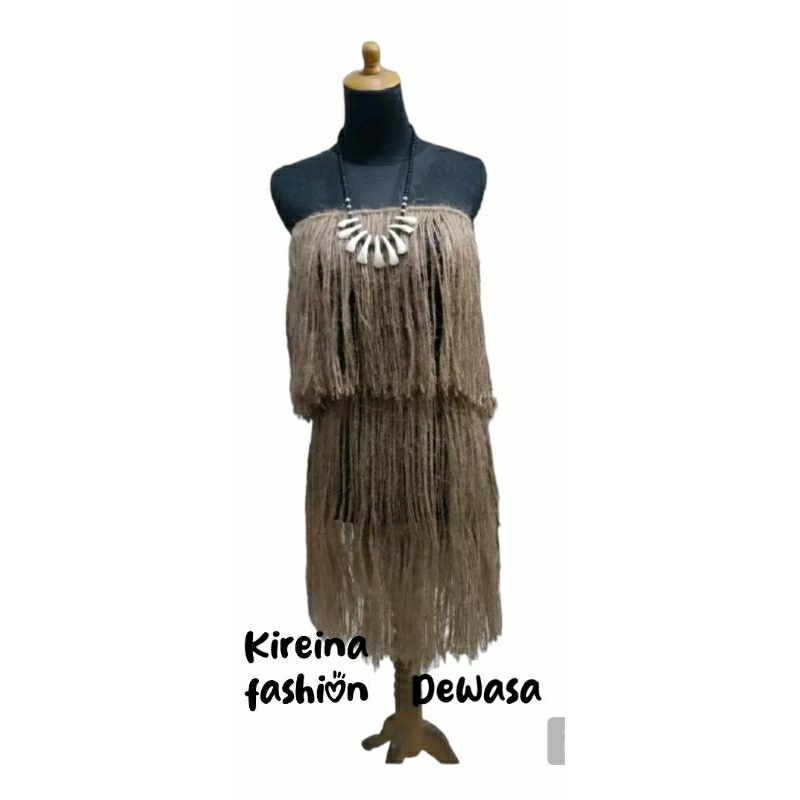 Jual Rok + Baju Rumbai Adat Papua 1 Stel Anak & Dewasa | Shopee Indonesia