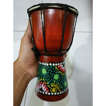 Jual [PROMO 10.10] Alat Musik Mainan Anak Jimbe 20cm Kendang Jimbe ...