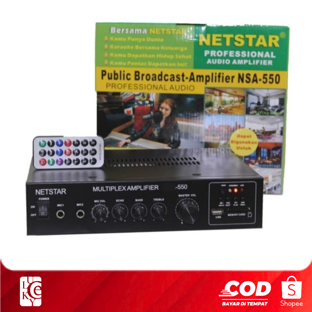 Jual AMPLI (TOA / Ceiling) HB-550 Power Amplifier Bluetooth Hetbert | Shopee Indonesia