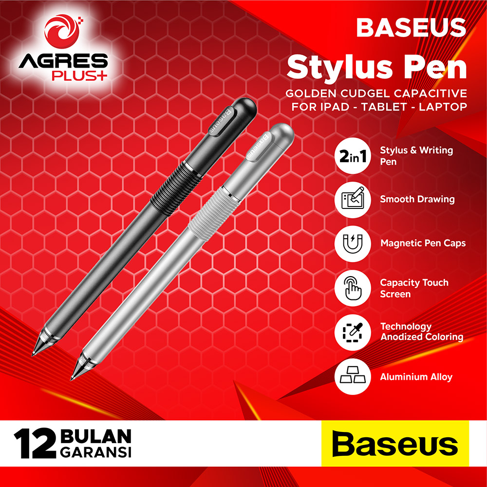 Jual BASEUS Stylus Capacitive 2-In-1 Pen Touch Golden Ipad Tablet ...