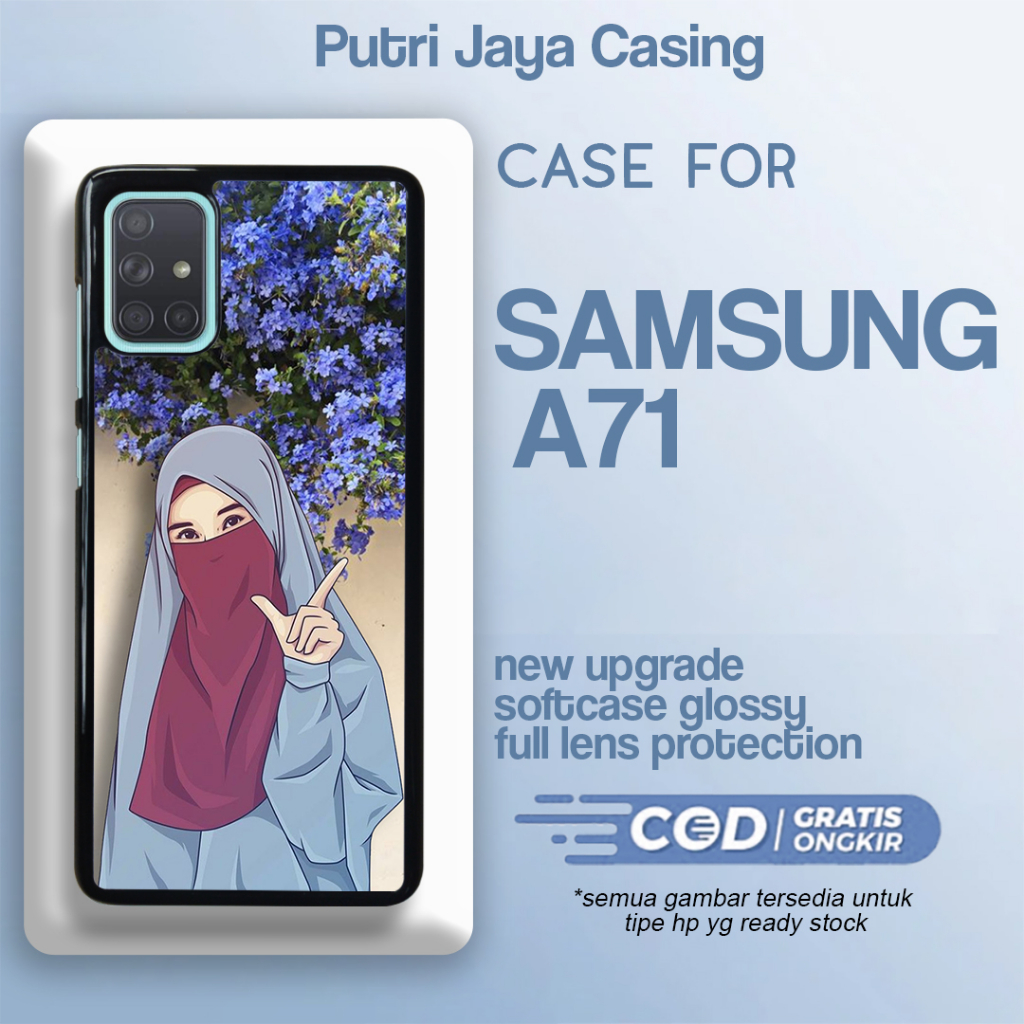 Jual case samsung a71 terbaru motif aesthetic hijab 2 art hitam casing ...