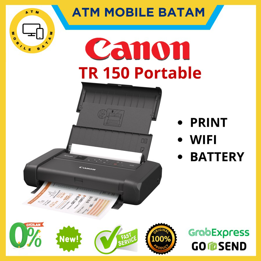 Jual Canon Inkjet Printer PIXMA TR150 with Battery | Shopee Indonesia