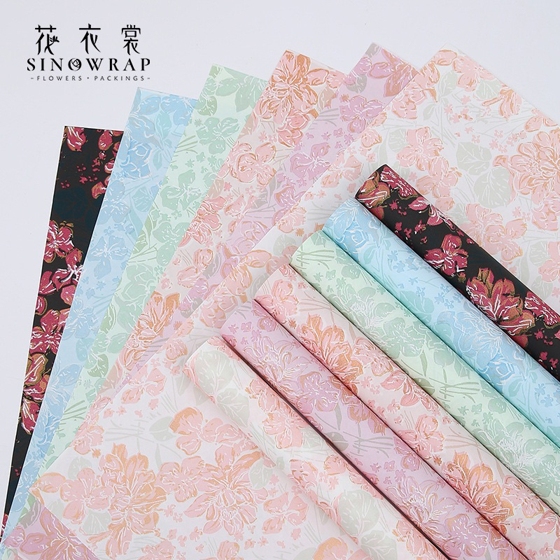 Jual (15Lembar) Kertas Bunga Buket Motif Cellophane / Flower 3D Print ...
