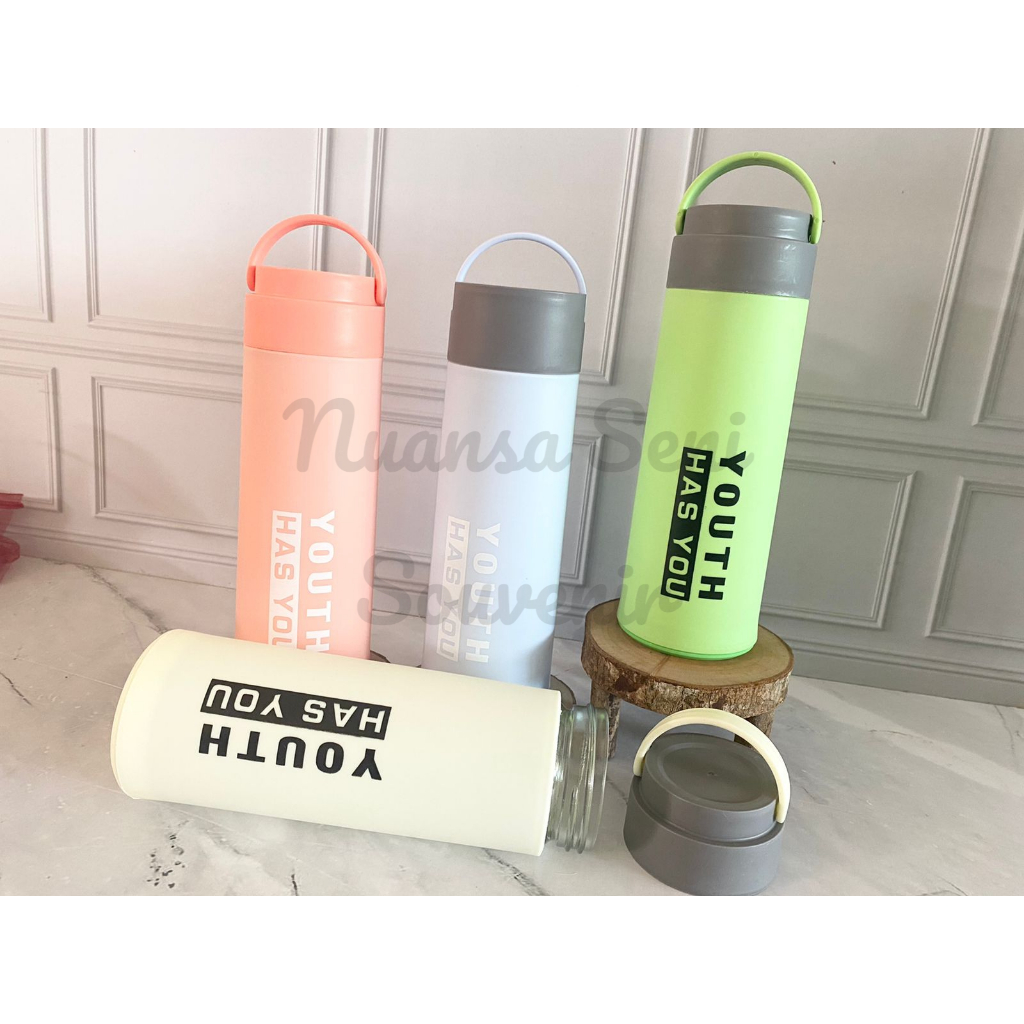 Jual Souvenir Botol Minum Motif Youth Tumbler Kaca Travel Termos ...