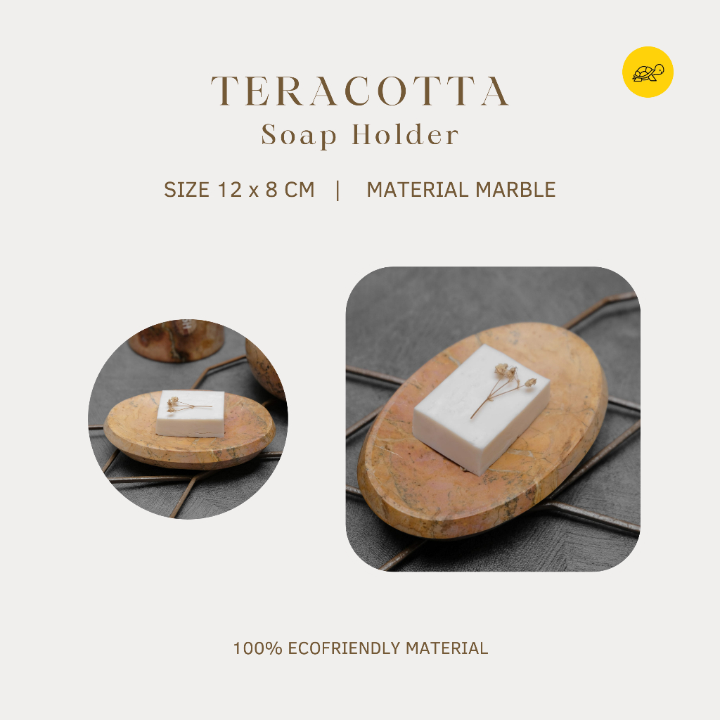 Jual Tempat Sabun Batang Batu Marmer Orange Bata Teracotta Soap Holder ...