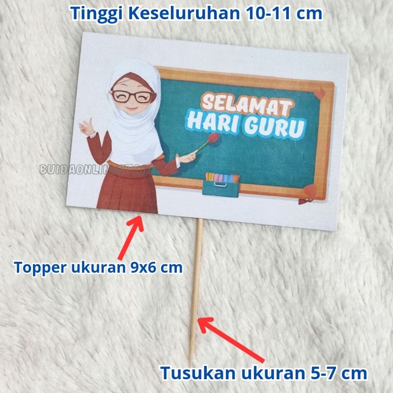 Jual Topper Selamat Hari Guru Happy Teachers Day hiasan kue cake ...