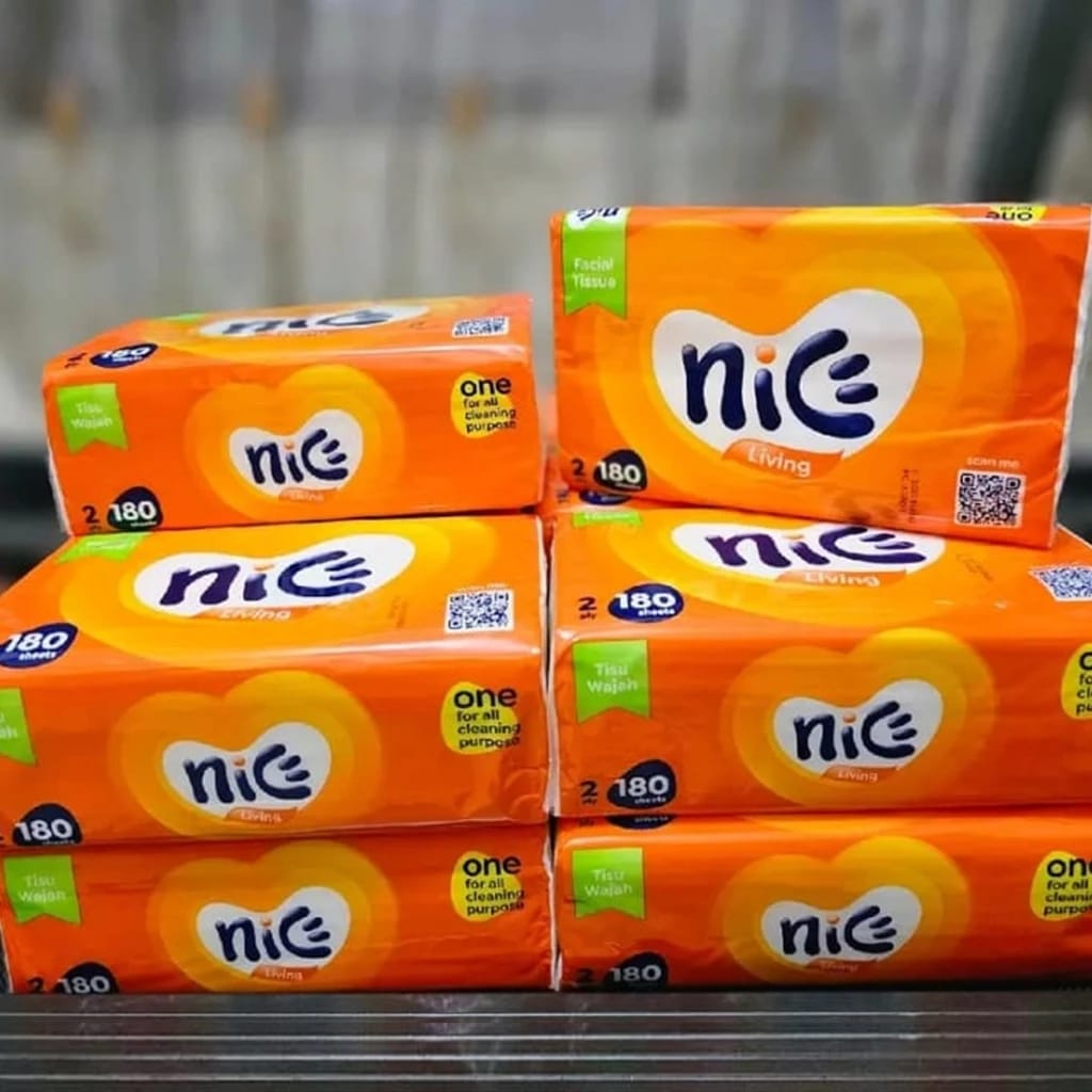 Jual Tisu Nice 180 sheet 2 ply Facial Tissue | Shopee Indonesia