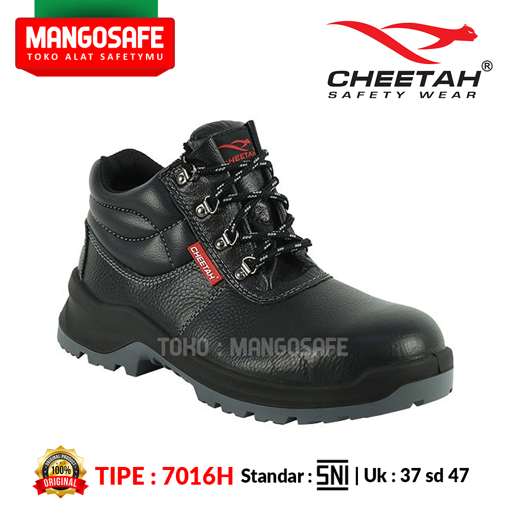 Jual Sepatu Safety Cheetah 7106H Hitam / Safety Boots 7106 H Semi Boot ...
