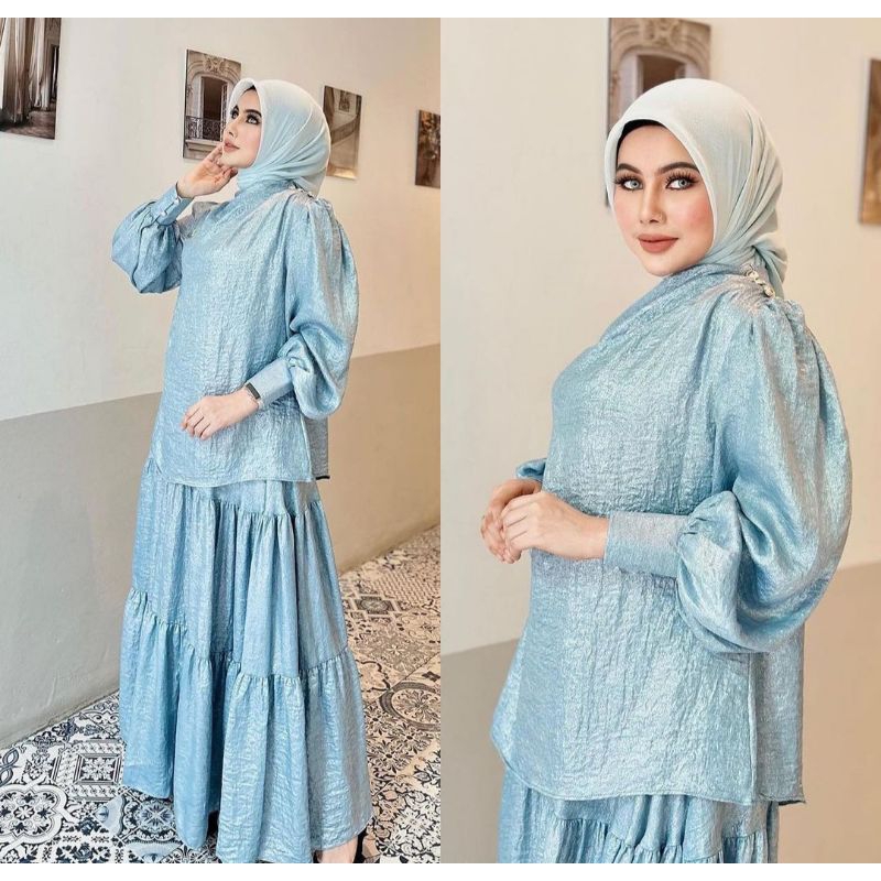 Jual REEEEAADDYY NEEEW SETELAN ROK SHIMMER ORIGINAL BY SHELLA SAUKIA ...