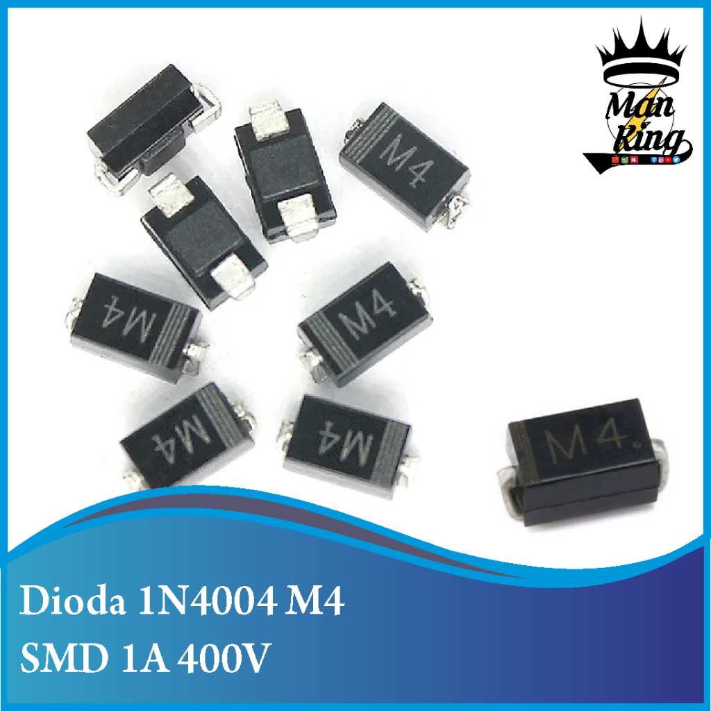 Jual Dioda M4 SMD 1N4004 1A 400V IN4004 Silicon Diode Rectifier DO-214AC | Shopee Indonesia