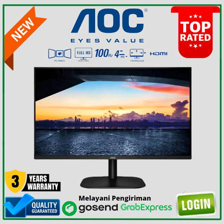 Jual Monitor LED AOC 24B2H2 24" IPS 1080p 100Hz 4ms HDMI Slim Vesa ...
