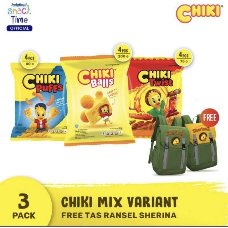Jual Paket Chiki Mix Free Tas Petualangan Sherina | Shopee Indonesia