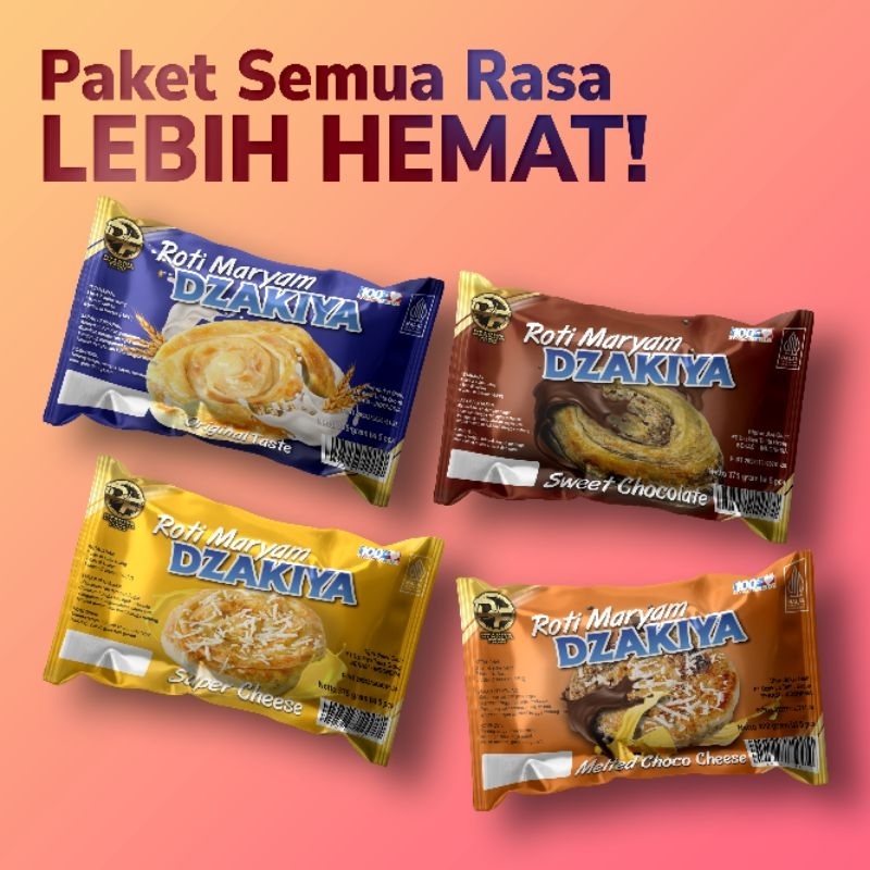 Jual [ALL VARIAN PREMIUM] Paket 4 Pack Roti Maryam Premium (Original ...