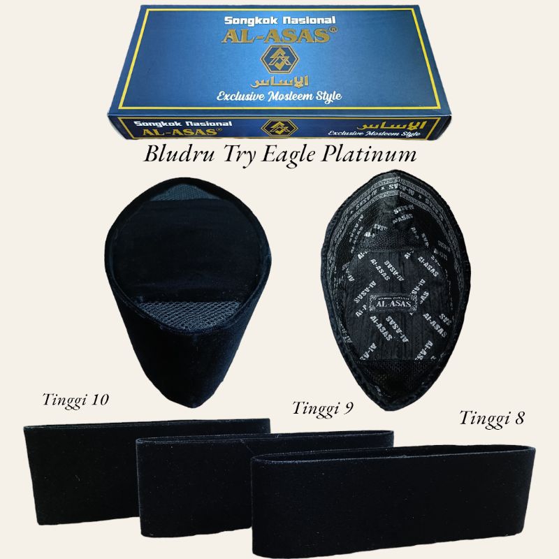 Jual AL ASAS Songkok Nasional AC (Try Eagle Platinum Bludru) | Shopee ...