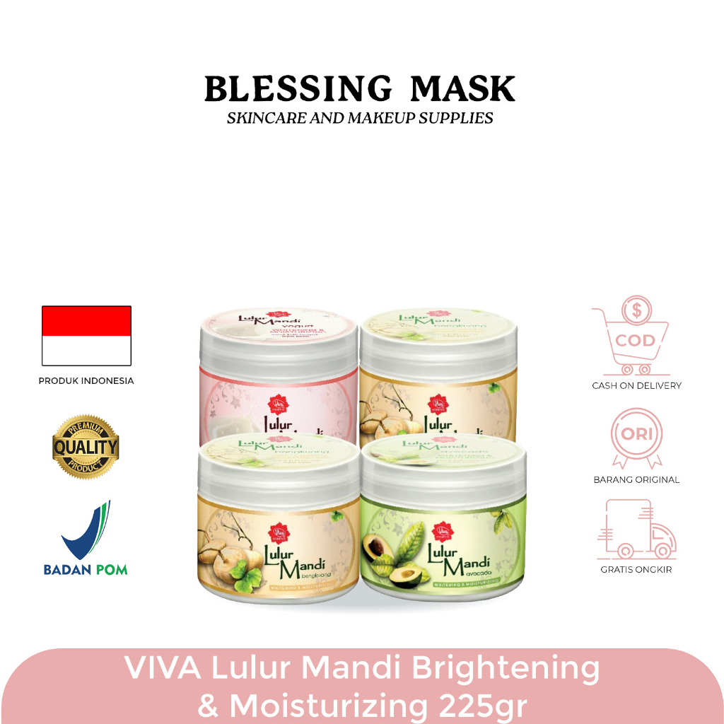 Jual Viva Lulur Mandi Brightening & Moisturizing 225 gr | Lulur Badan ...