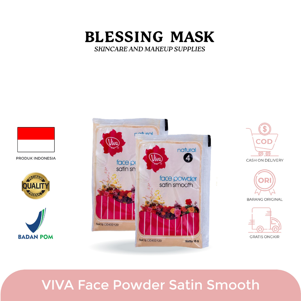 Jual VIVA Bedak Tabur Zak Face Powder Satin Smooth Refill Sachet 10gr ...