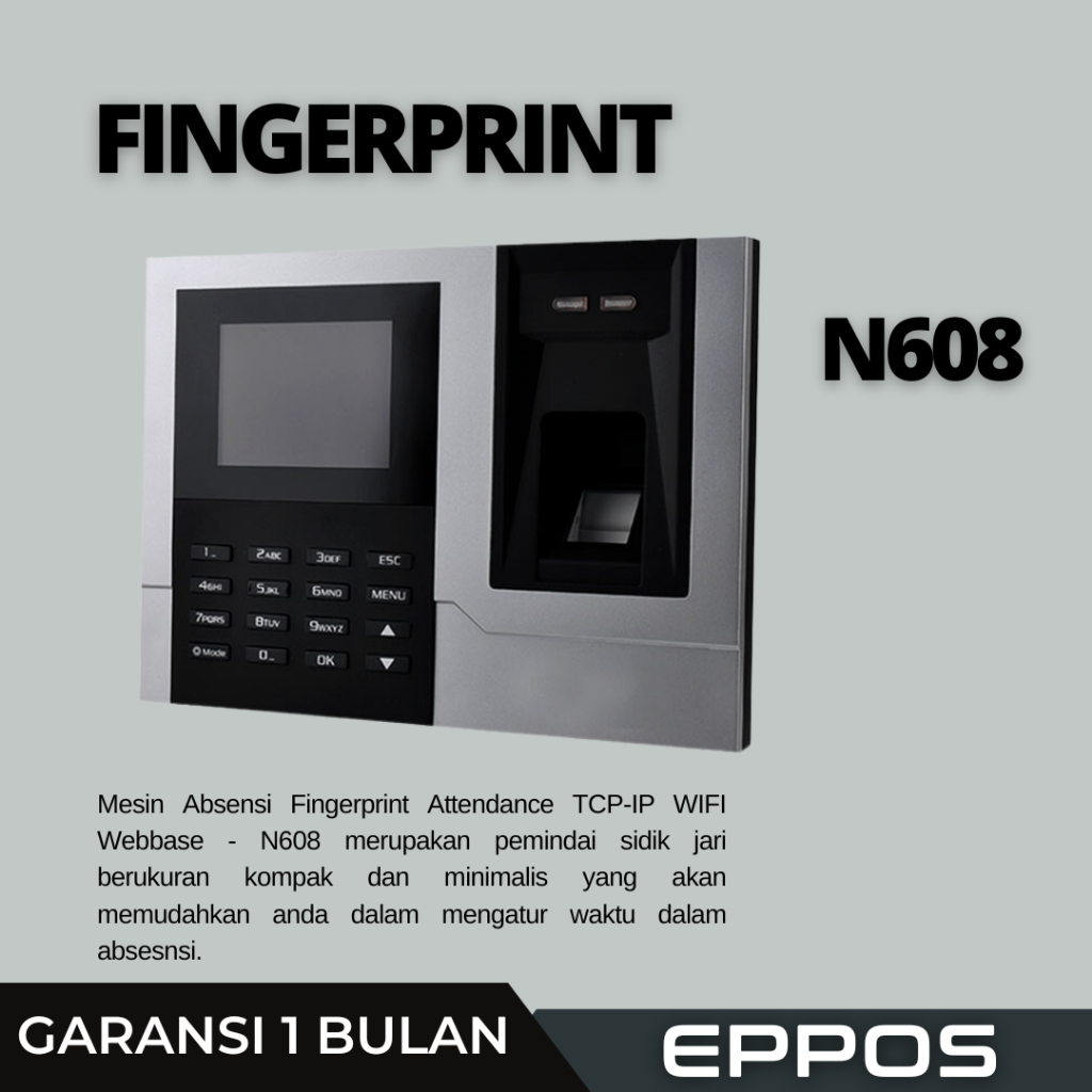 Jual Mesin Absensi EPPOS Fingerprint Attendance TCP-IP WIFI RFID EP ...