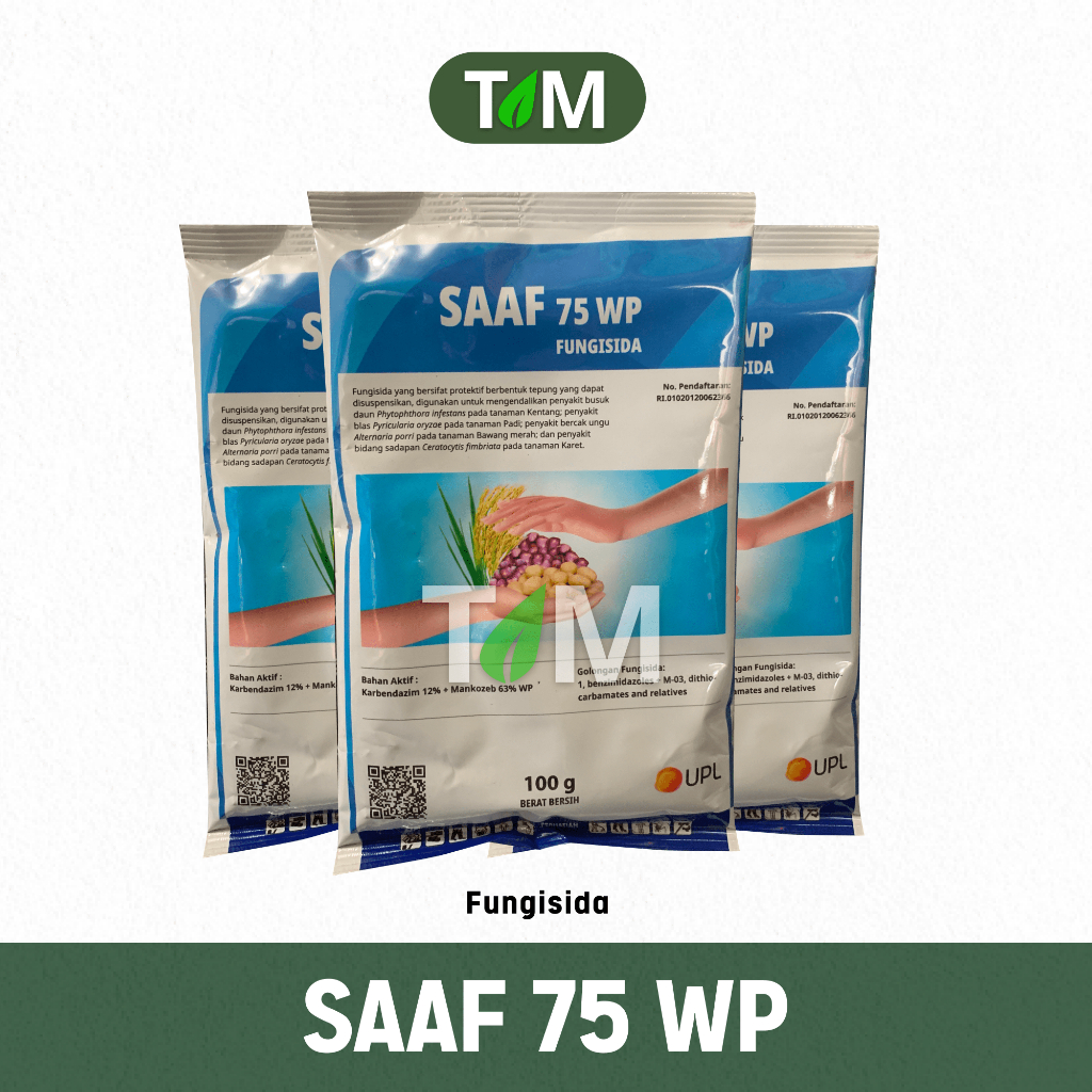 Jual FUNGISIDA pestisida SAAF 75 WP 100gr UPL 100% Original | Shopee ...