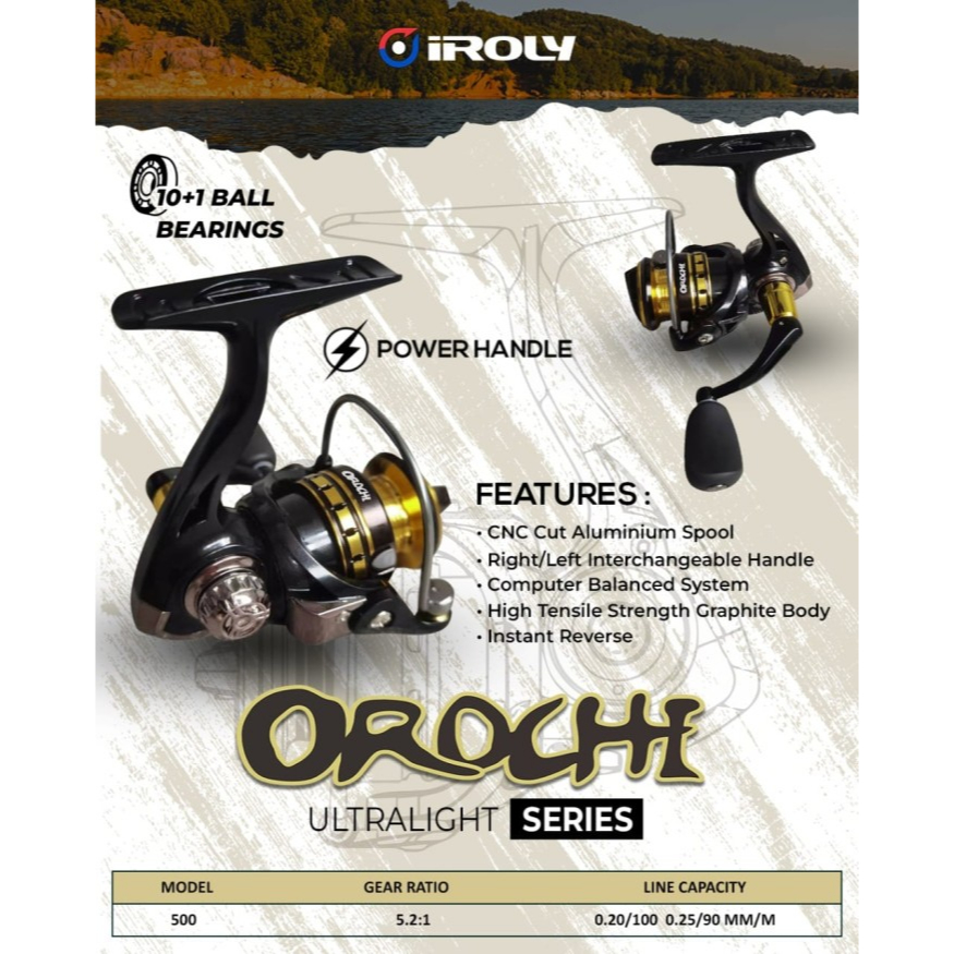 Jual Reel Iroly Orochi Ultra light 500/800 | Shopee Indonesia
