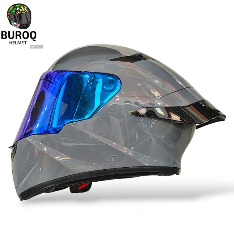 Jual helm fullface kyt tt course grey gorila glossy baru bisa COD ...