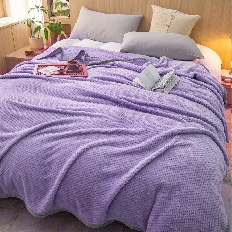 Jual Selimut Desain Rajut Halus/ Selimut Polos Ukuran 150cmx200cm ...