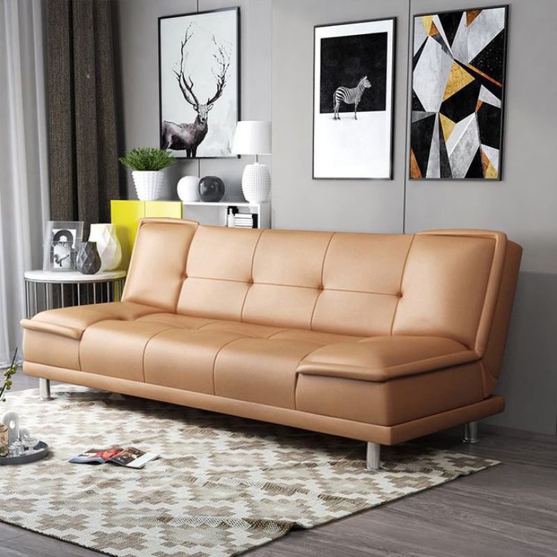 Jual SOFA BED MINIMALIS BAHAN OSCAR(tekstur kulit) bisa jadi tempat ...