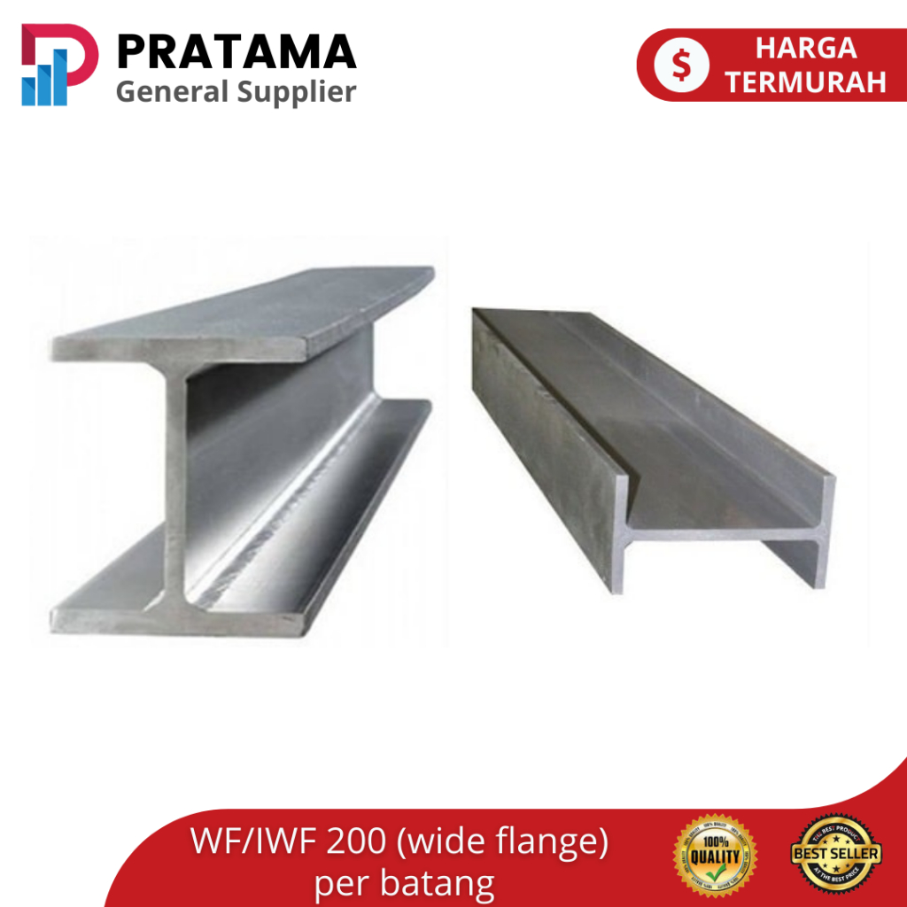 Jual besi baja WF/IWF 200 (wide flange) per batang 12m | surabaya ...