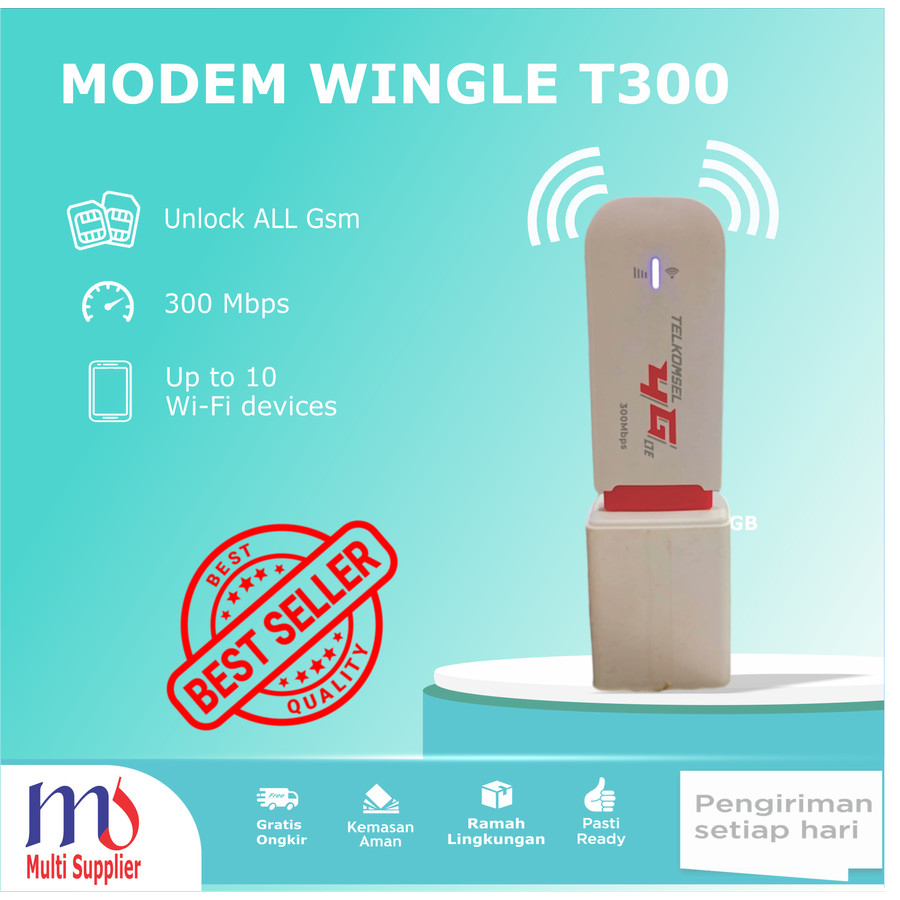 Jual MODEM WINGLE WIFI USB 4G 300Mbps Unlock Operator GSM | Shopee ...