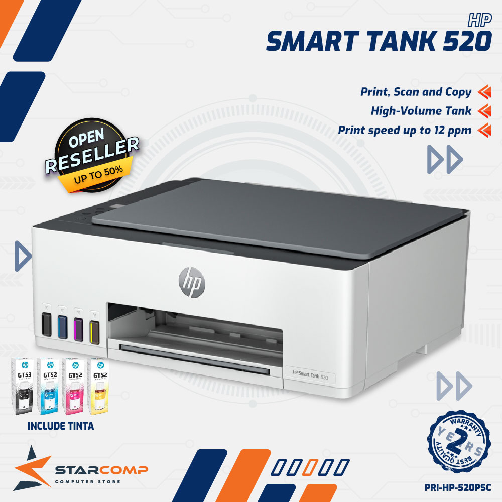 Jual HP Smart Tank 520 All-in-One Printer Print Scan Copy HP520 ...