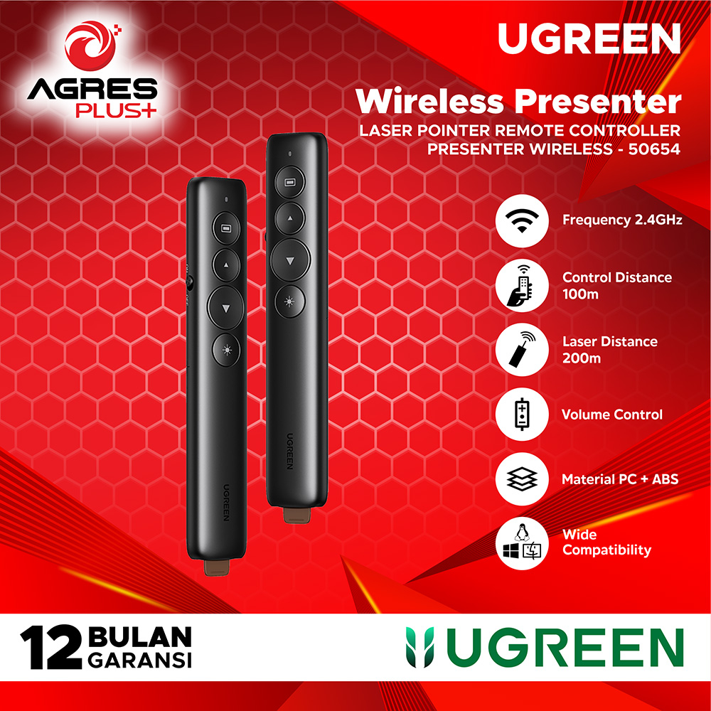 Jual UGREEN Pointer Laser Wireless Presenter Dual Conection 50654 AGP | Shopee Indonesia