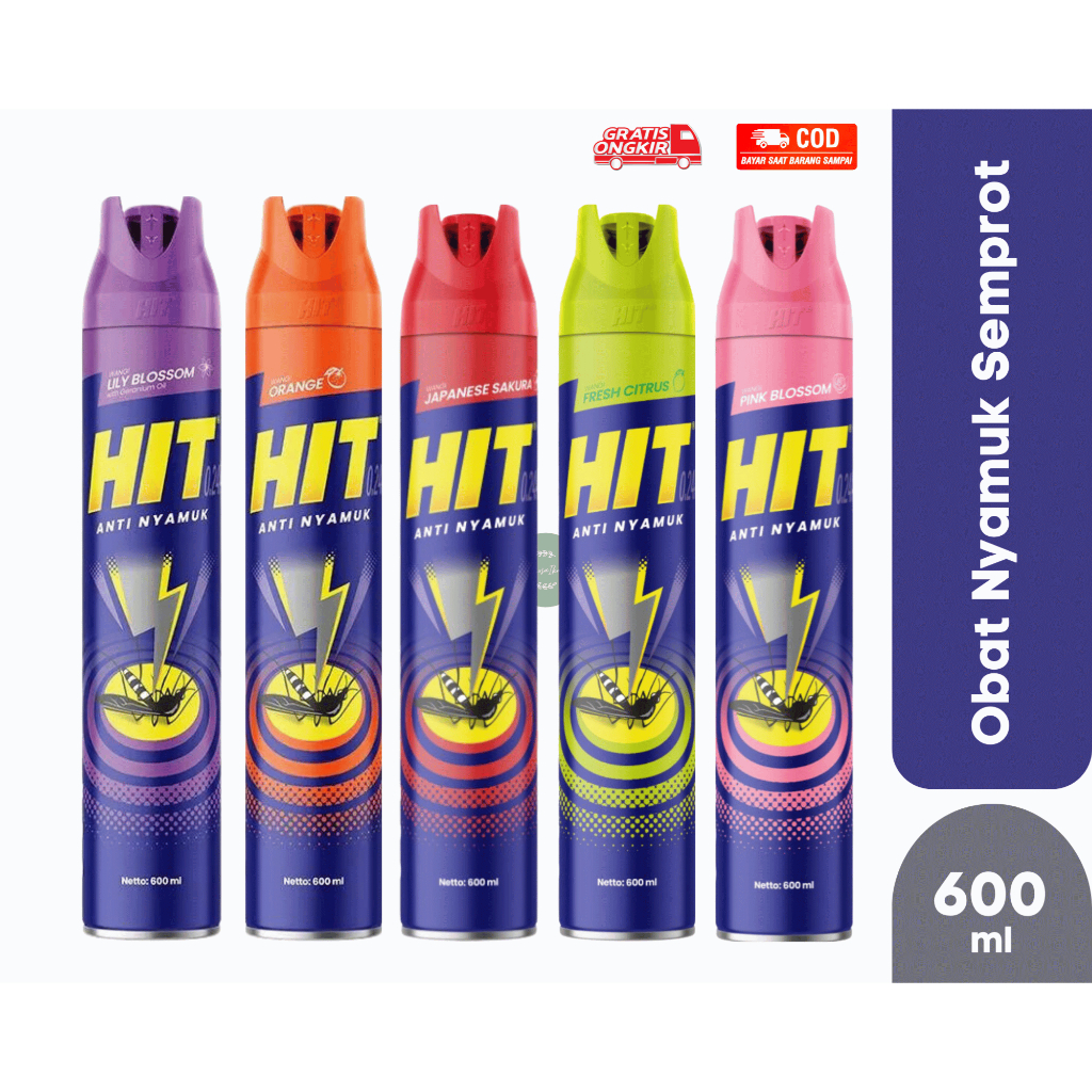 Jual HIT SPRAY AEROSOL 600 ml - Anti Nyamuk Semprot | Shopee Indonesia