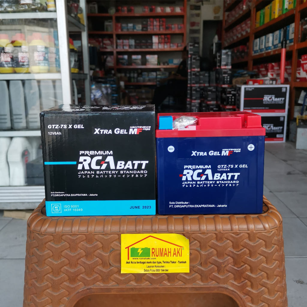 Jual Aki Sepeda Motor RCA BATT (GTZ-7S X GEL - 12V 6Ah) Vario 125-150 ...