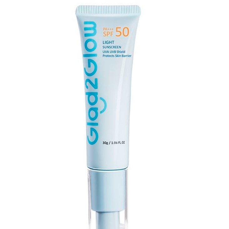 Jual GLAD2GLOW - G2G Light Sunscreen Gel SPF 50 PA+++ Oil Control 30gr ...